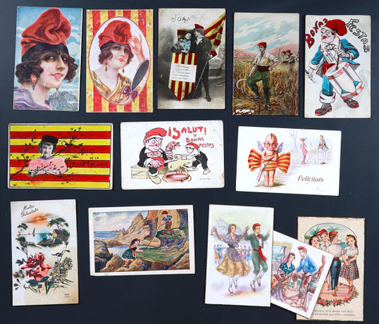 Diez postales de temática catalana, de las primeras décadas del siglo ...