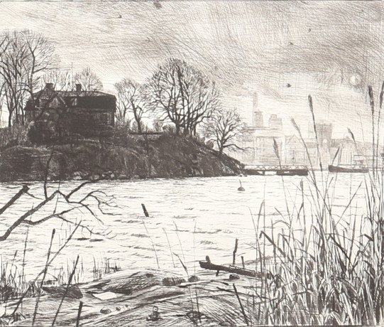HASSE LINDROTH. "Waldemarsudde". Etching, signed and numbered 197/280 ...