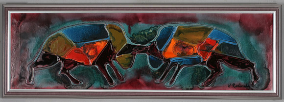 HENRYK ROLINSKI. Komposition, olja på duk, signerad. Konst - Måleri ...