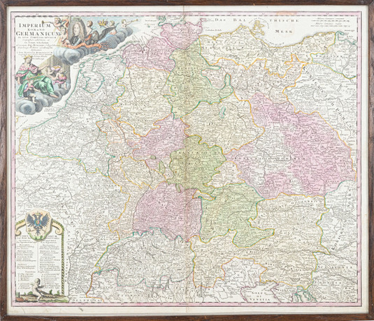 JOHANN BAPTIST HOMANN. MAP, Germany. Imperium Romano-Germanicum in suos ...