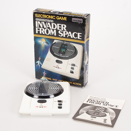 Grandstand Invader from Space. electronic game with cardboard 1980 ...
