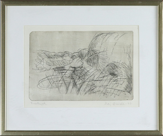 MAJ ARNELL. Etching, proof print, signed -67. Art - Engravings & Prints ...