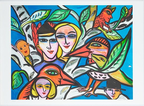 ULRIKA HYDMAN VALLIEN (1938-2018). "Kärleksbild", signerad Ulrica HV ...