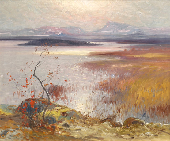 CARL BRANDT. Lapporten. Olja på duk, signerad och daterad 1914. Konst ...