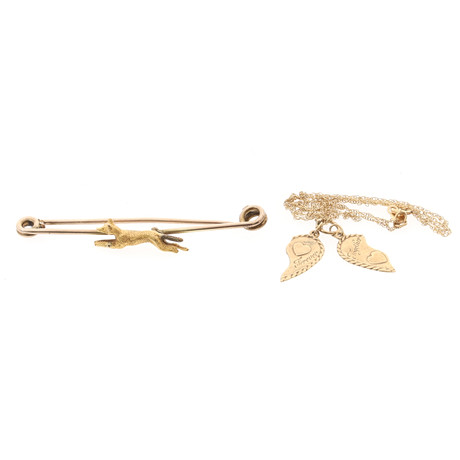 A CAST RUNNING FOX WIREWORK BAR BROOCH. Jewellery & Gemstones ...