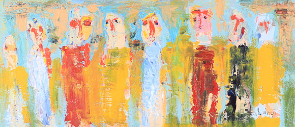 IMRE ANTONYI. 8 figures, oil on Board, signed Antonyi. Art - Paintings ...