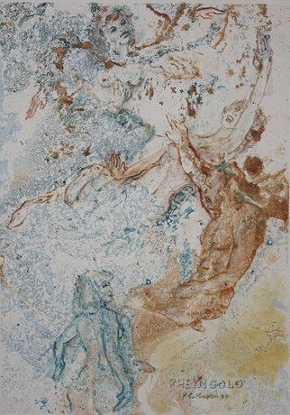 JOHN KNAPTON. 'Rheingold', oil on paper, 1987. Art - Paintings - Auctionet