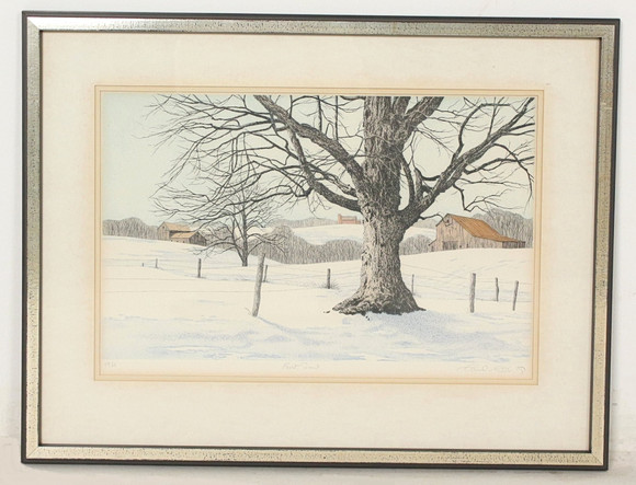 CAROL COLLETTE. 'First Snow', etching, signed. Art - Engravings ...