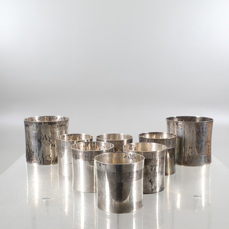 BÄGARE / MUGGAR,silver,Öhmans Ädelsmide,vikt 585 gram,60 tal. Silver ...