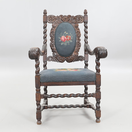 SILLÓN, roble, estilo barroco. Muebles - Sillas y sillones - Auctionet