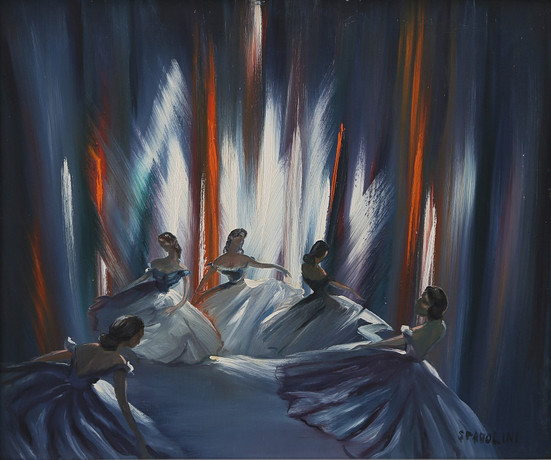 ALBERTO SPADOLINI. OLJA på pannå, signerad, 1900-tal. Konst - Måleri ...