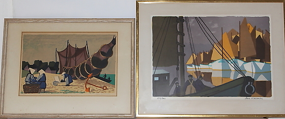 LARS NORMAN. lithographs, 2 pcs, numbered 38/310, 347/360, signed. Art ...