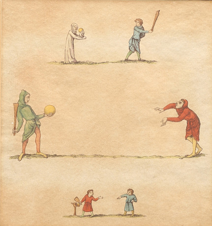EFTER JOSEPH STRUTT. Tryck, ur boken "Sports and pastimes of the people ...