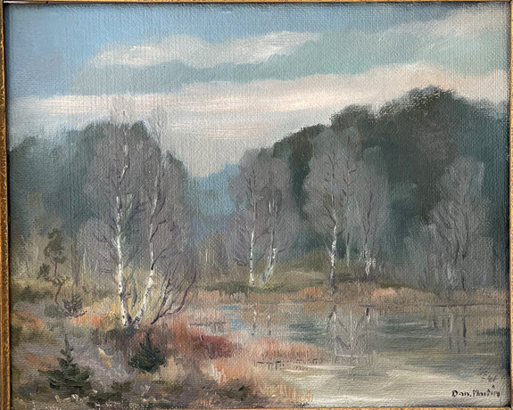 DAN MARTIN. 1910-1999, Olja på pannå. signerad. Konst - Måleri - Auctionet