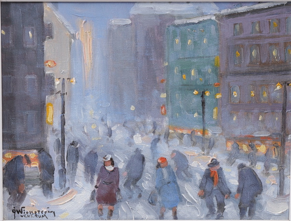 ÅKE WICKSTRÖM. "Snö-oväder", olja på duk, signerad. Konst - Måleri ...