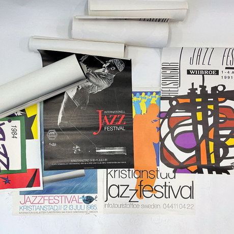 POSTERS, 16 pcs, jazz, 1980s. Art - Other - Auctionet