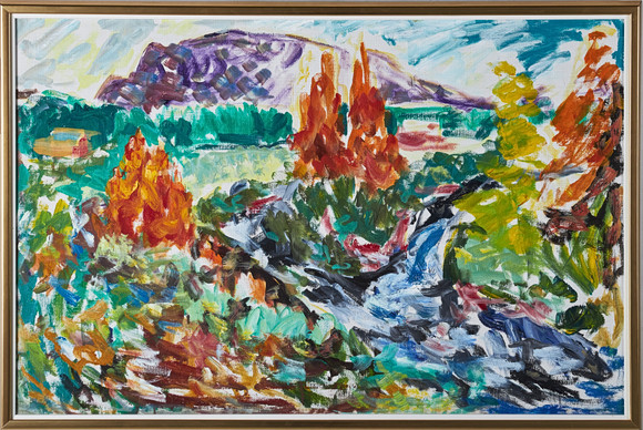 BENGTOLLE OLDINGER (1911-1988), "Forsen", oil on canvas. Art ...