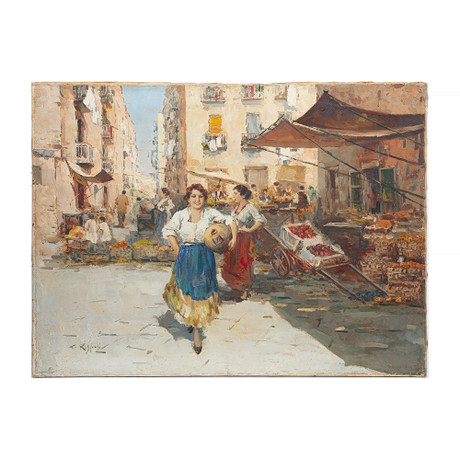 FRANCO RISPOLI (1921 - 1989), öljy kankaalle, signeerattu. Taide ...