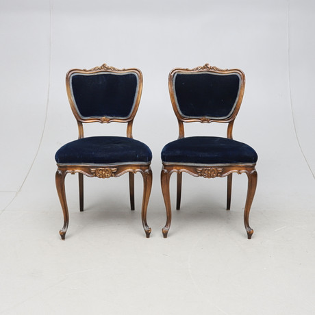 SILLAS, 2 piezas, estilo rococó, 1900. Muebles - Sillas y sillones ...