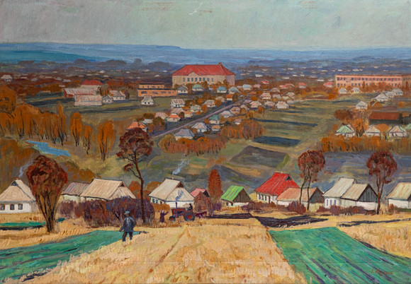 IVAN ANISIMOVICH KULIK (1923-1995). Soviet village. Art - Paintings ...