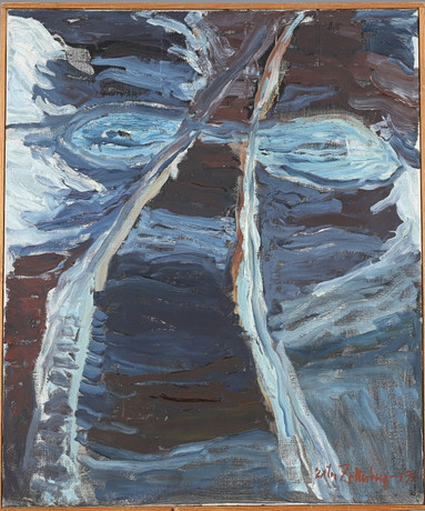 ESTHER ZETTERBERG. "Vårväg", olja på duk, signerad. Konst - Måleri ...