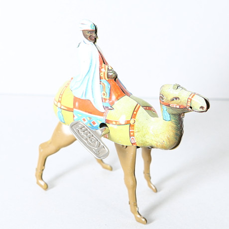 KEIM Bedouin riding a camel, tin, clockwork, USZone Germany. Toys ...