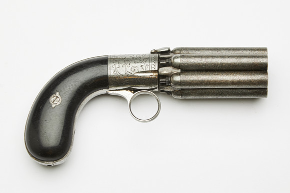 BLOCK LOCK REVOLVER, Belgian, mid 19th century, JJ Herman. Weapons ...