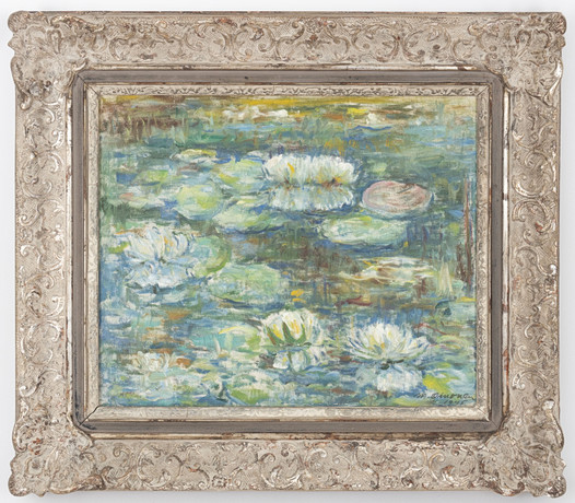 MIKKO OINONEN. Water lilies, signed and dated 1945, oil on canvas. Art ...