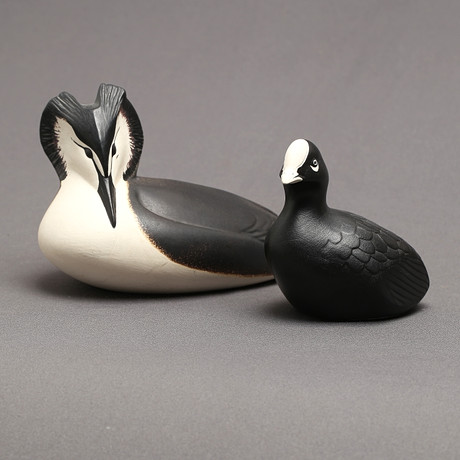 PAUL HOFF. Figurines, 2 pcs, dipping and coot, Keramikstudion ...