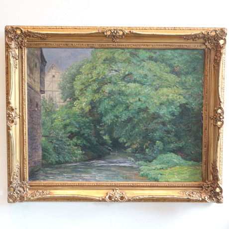 HANS PFLEGER. OIL PAINTING LANDSCAPE. Art - Paintings - Auctionet