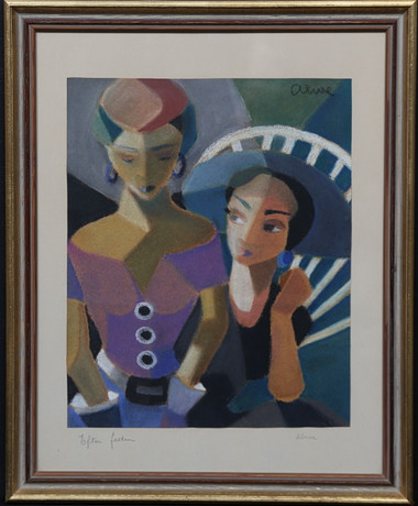 ANNA-LISA WESTERLUND. "Efter festen". Pastell, signerad Alwe. Konst ...