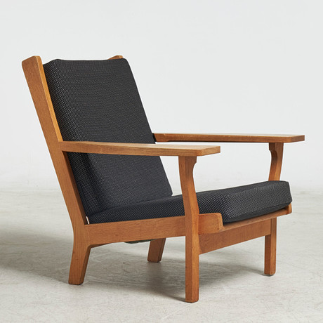 HANS J WEGNER. fåtölj, modell GE 330, Getama, Danmark, stomme i massiv ...