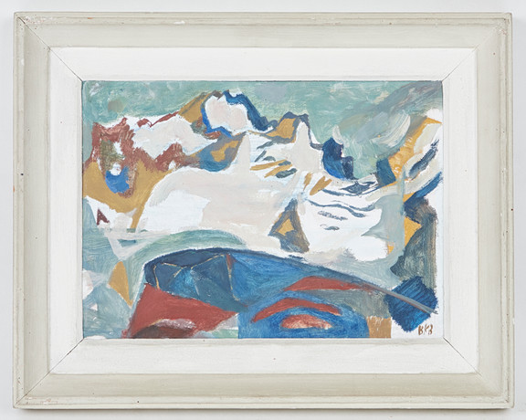 BERNHARD KARL BECKER. Painting, Abstract Winter Landscape. Art ...