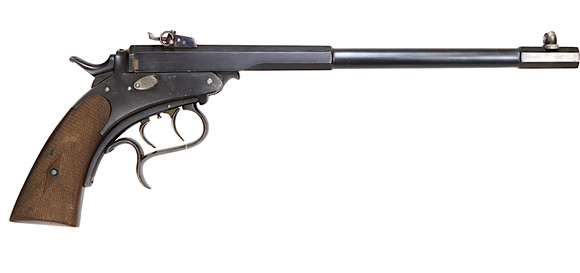 PISTOL, Single shot, make Unknown, caliber .22LR, access no. 1, se-no ...
