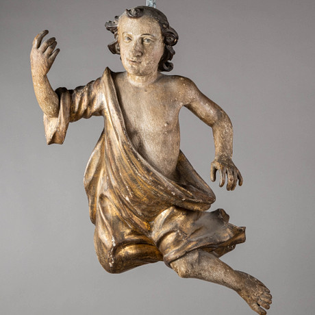 Floating angel, probably the Alps, 18th century century. Art ...
