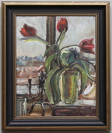 ANDERS OLSON. Oil on Board, still life. Art - Paintings - Auctionet