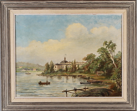 AXEL NYMAN. Landscape picture, oil on canvas, signed, dated 1900 and ...