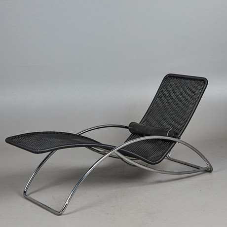 TORBEN SKOV. Thonet, tumbona/mecedora, modelo 'S 828', tubular de acero ...