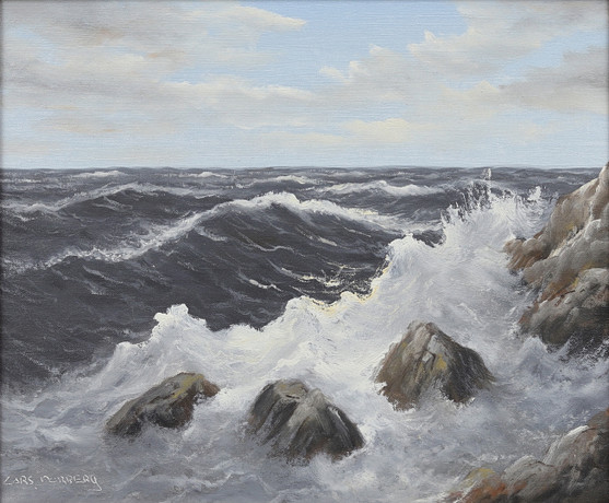 LARS NORBERG. Klippkust, olja på duk, signerad. Konst - Måleri - Auctionet