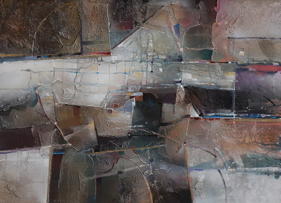 JOHN BLOWERS (AMERICAN, 20TH / 21ST CENTURY). ABSTRACT. Art - Paintings ...