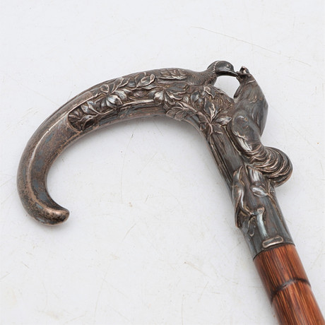 French cane with silver hand and cane stick, late 19th Century-early ...