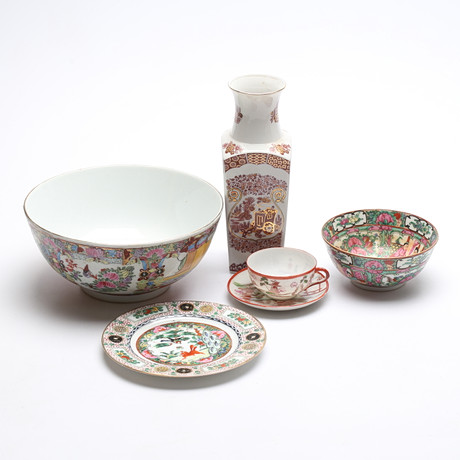 ORIENTALISKT POSLIN, 5 delar, 1900-tal. Keramik & Porslin ...