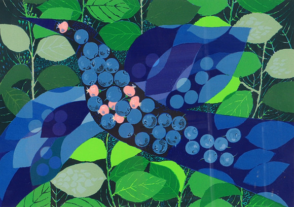 JERRY ROUPÉ. Komposition med bär, färglitografi, signerad. Konst ...