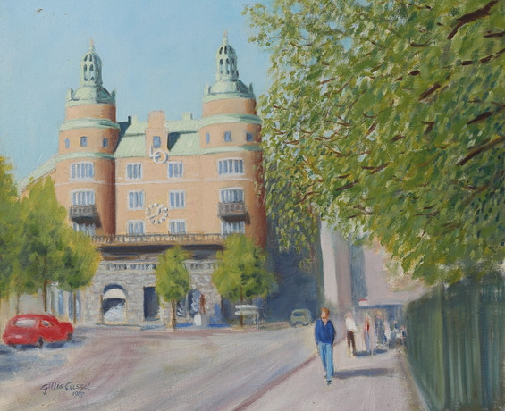 GILLIS CASSEL. olja på duk, LO-borgen, Stockholm, signerad och daterad ...