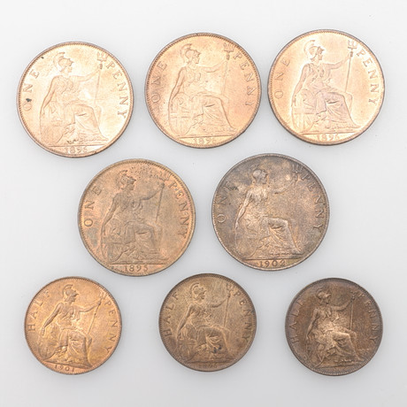 KOPPAR MYNT VICTORIA, EDWARD VII. Mynt, Medaljer & Frimärken - Mynt ...