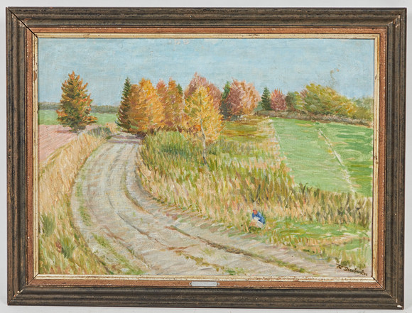 H. DÖRBECKER. Maalaus, Maisema Vogelsbergissä. Taide - Maalaus - Auctionet