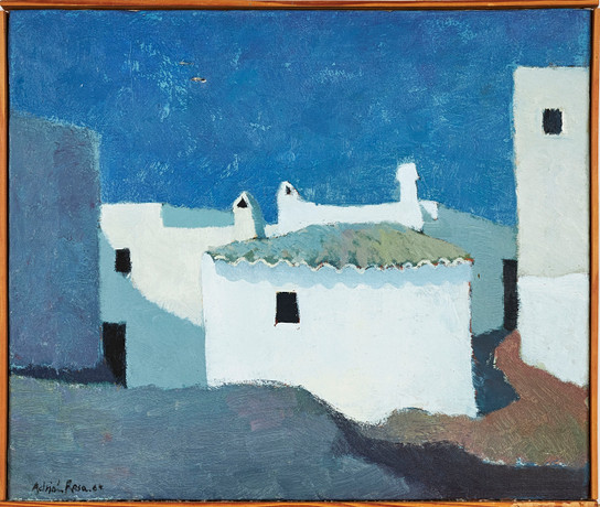 ADRIAN ROSA. Motif from the South, signed and dated 64, oil on canvas ...