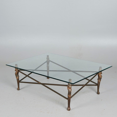 Table / coffee table, metal, glass. Furniture - Tables - Auctionet