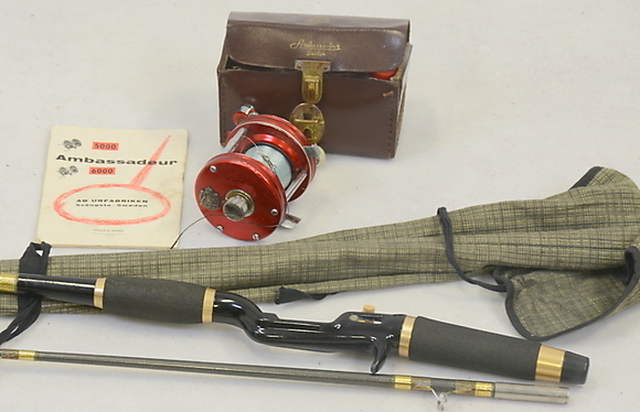 SPINNING ROLLER, ABU 5000 and FISHING ROD. Collectables - Fishing ...