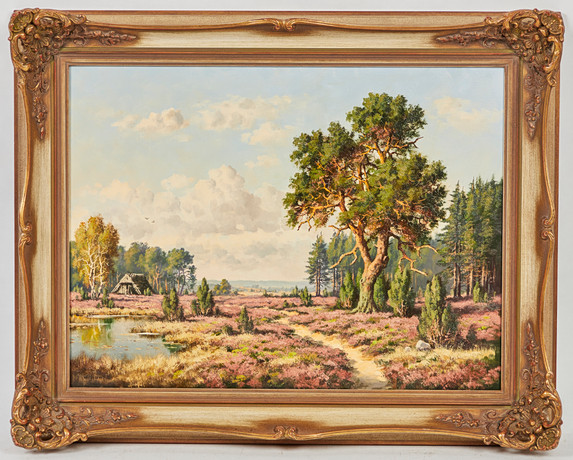 WILLY HANFT. Gemälde, Heidelandschaft. Kunst & Gemälde - Gemälde ...